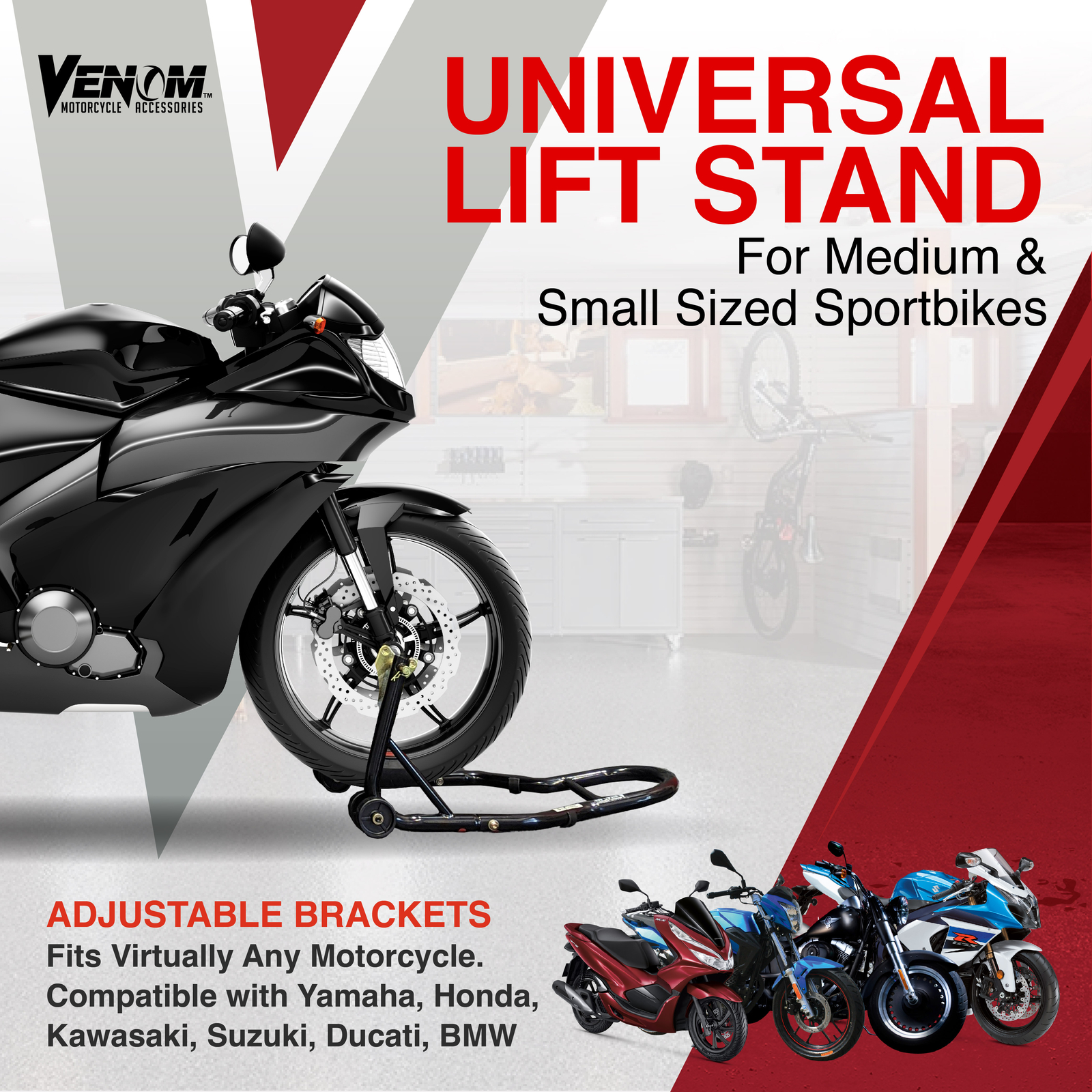 Motorcycle Front Fork Paddock Wheel Lift Stand For Yamaha YZFR6 R6S YZF ...