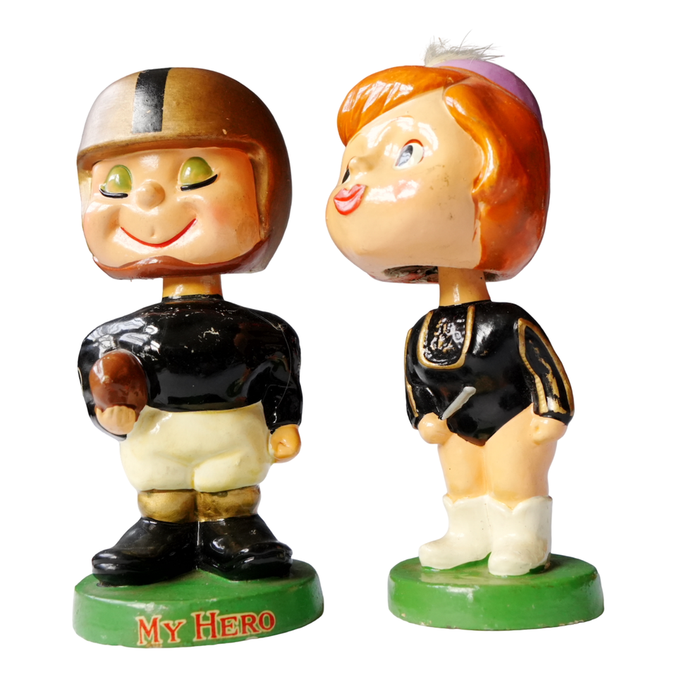 Vintage 69s My Hero Bobblehead Nodder Kissing Football Player ...