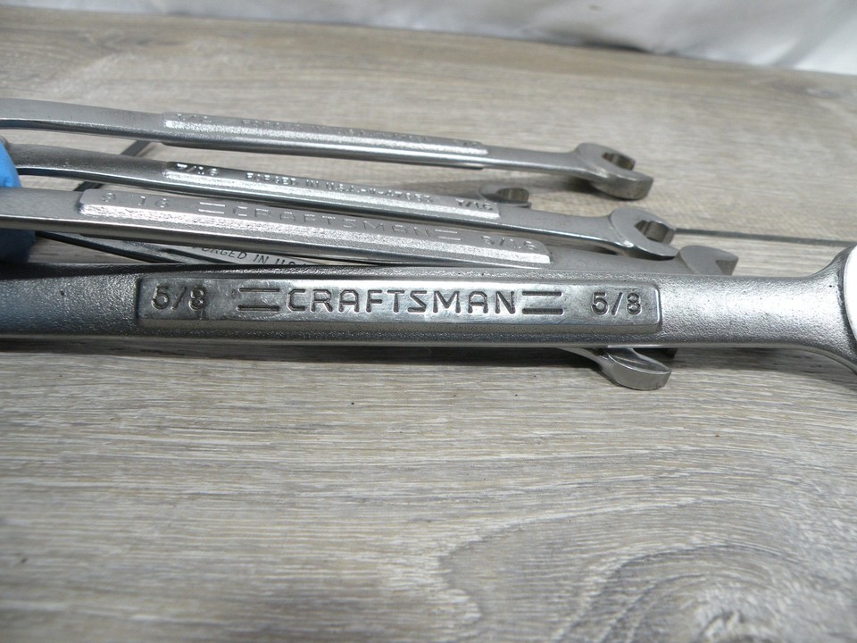 Craftsman USA Forged Combination Wrench Set 5/8" to 3/16" SAE 6-Piece ...