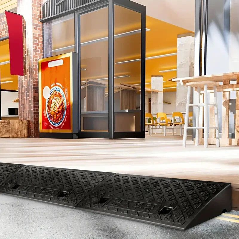 2x Heavy Duty Portable Kerb Ramps 50x27x9cm Threshold Ramp Drive ...