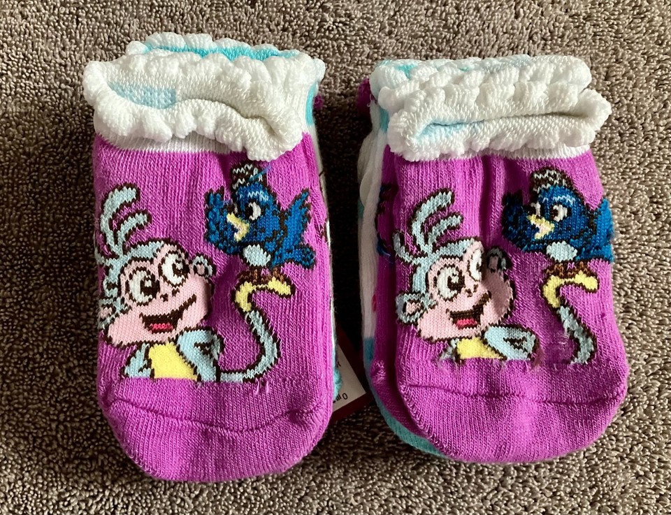 Dora The Explorer - 6 Pair of Safety Toe Socks Calcetines ( 6-12 Months ...