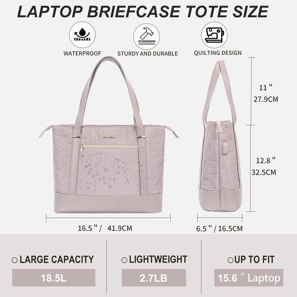 Laptop Bag for Women 16 Inch Work Bag Waterproof Computer Shoulder Bag ...