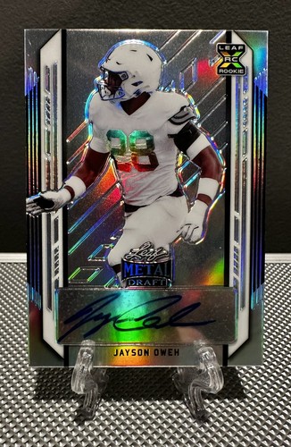 2021 Leaf Metal ODAFE OWEH #/99 Auto Rookie Silver Prizm RC🔥Penn State ...