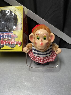 Vintage Original Skipping Monkey Jumping Rope Battery Operated Toy 2003 ...