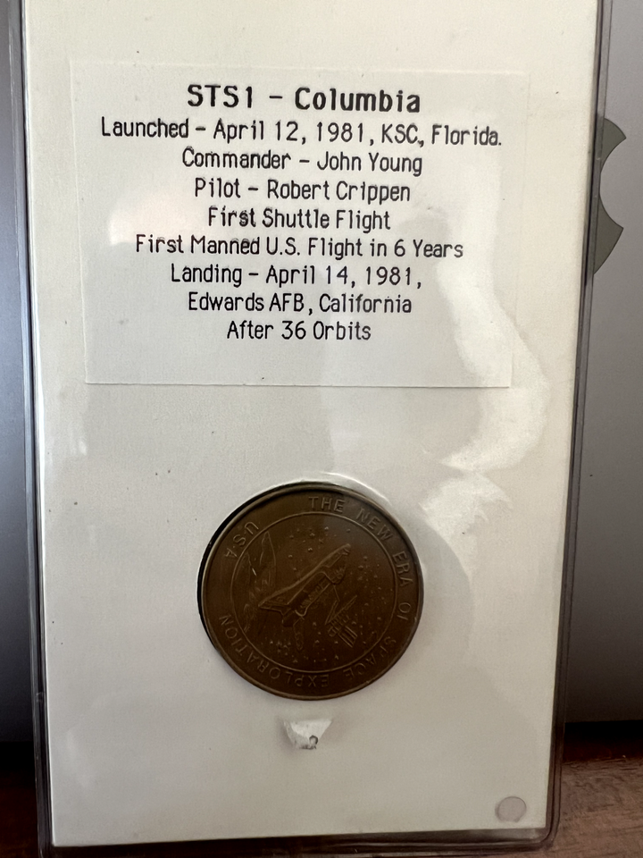 Space Shuttle Crew Emblem Collection Series Mission STS-1 COLUMBIA ...