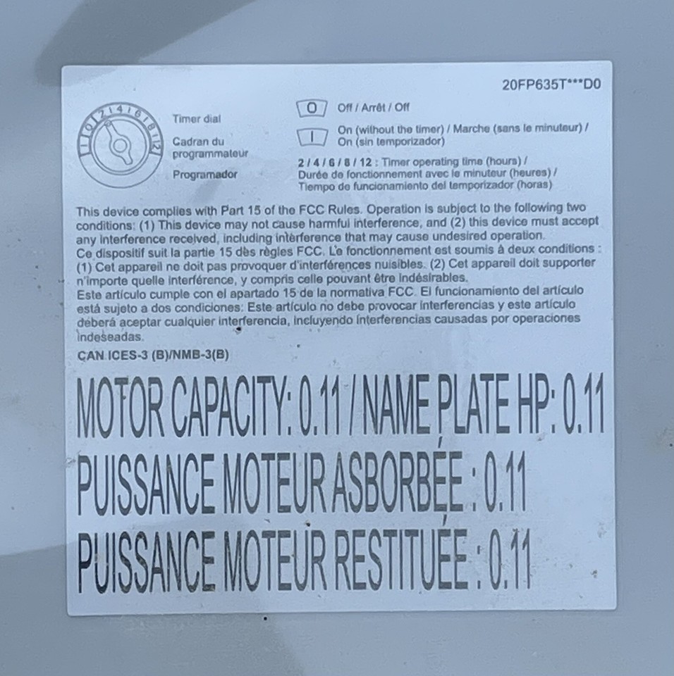 INTEX KRYSTAL CLEAR FILTER PUMP MODEL 635T ABOVE GROUND POOL PUMP 1500 ...