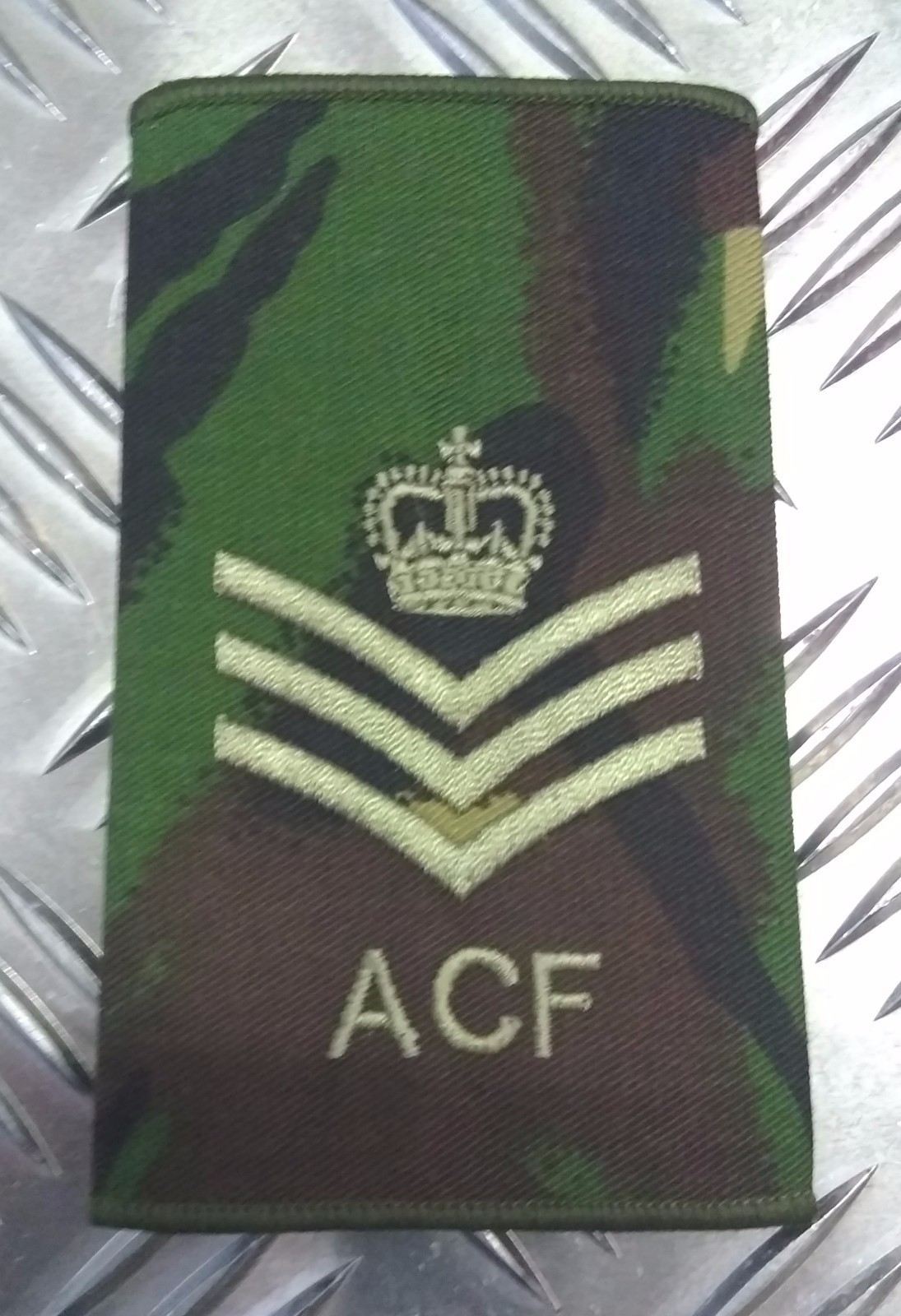 Genuine British Army Woodland Camo ACF Staff Sergeant Rank Slide ...