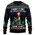 It‘s Scream Chicken Ugly Christmas Sweater, Ugly Sweater Gift Happy ...