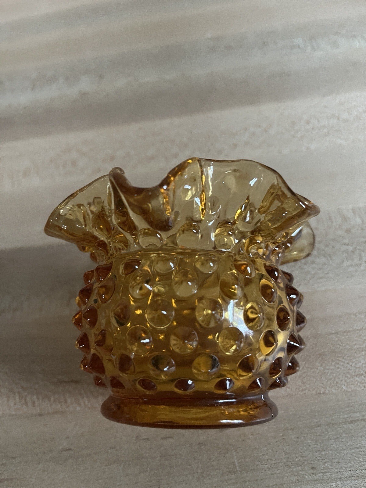 Fenton Small Hobnail Amber Planter/Votive 3” Tall | eBay