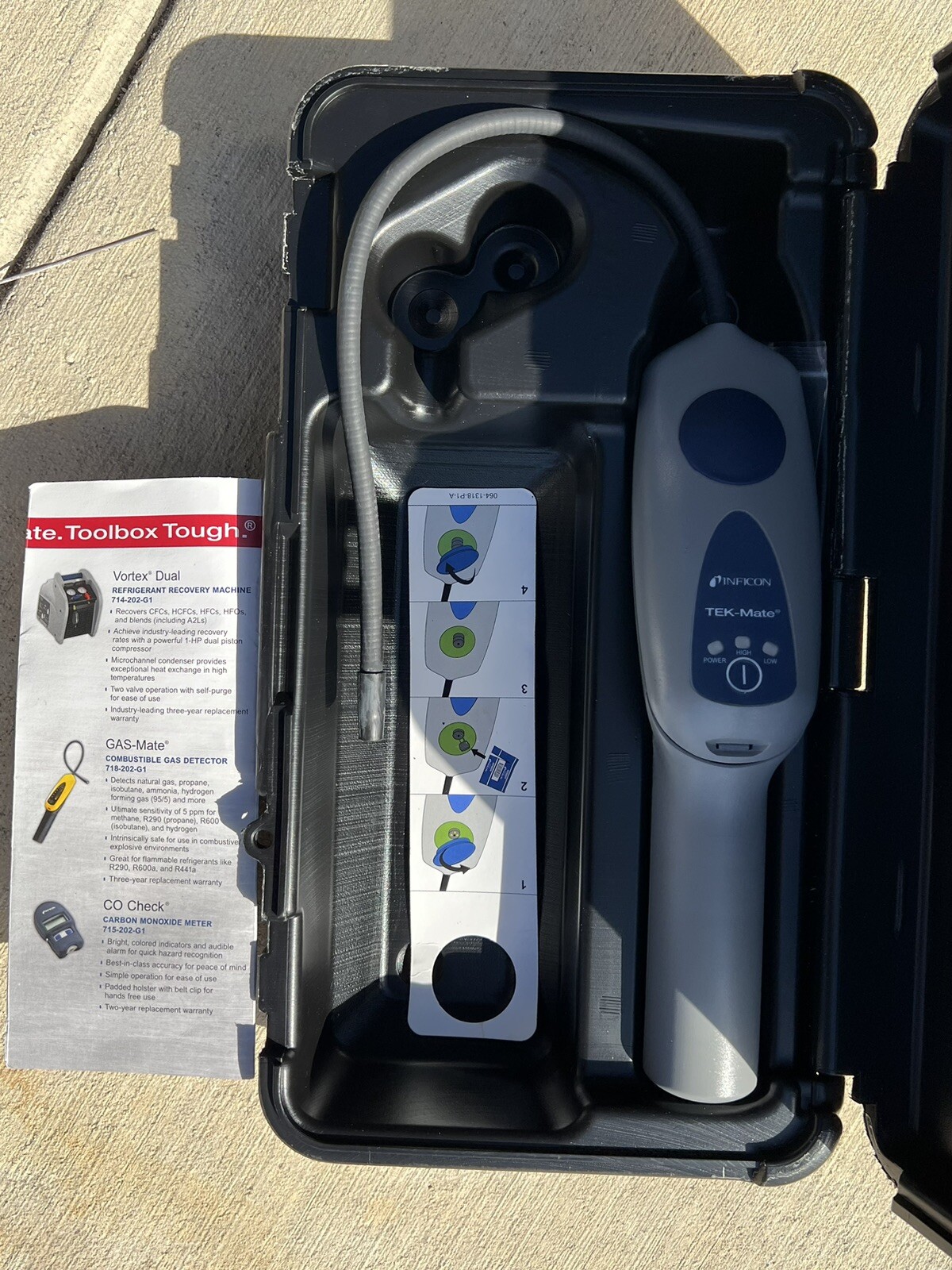 Inficon Tek-Mate Refrigerant Leak Detector with Hard Case Tested ...