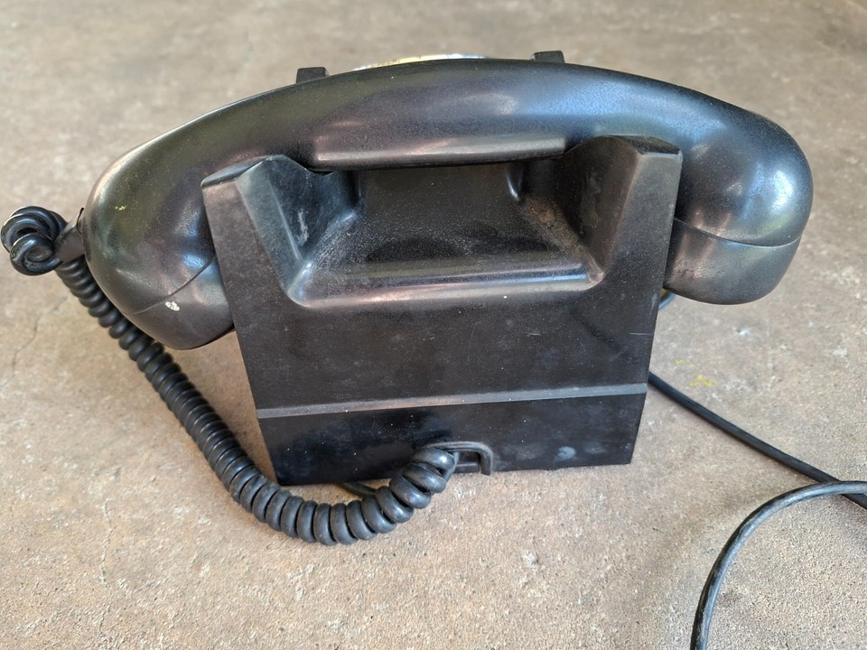 OLD BAKELITE TYPE DIAL PHONE | eBay Australia
