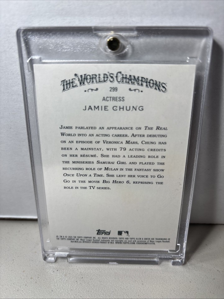 Jamie Chung SP 2025 Topps Chrome Refractor Allen & Ginter #299 The Real ...