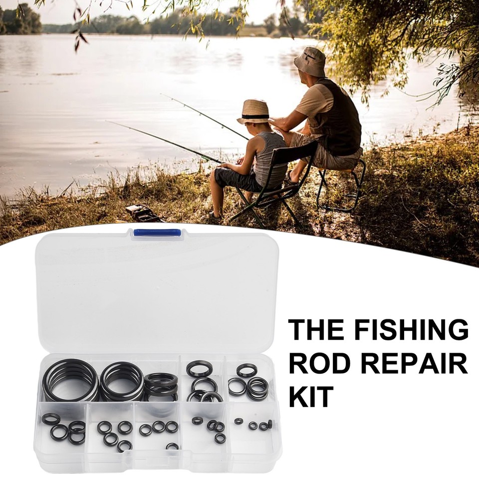 40pcs Fishing Rod Repair Kit Ring/Rod Eye Replacement Kit/Ceramic Guide ...