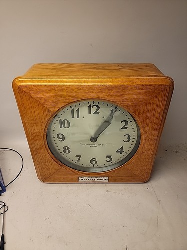 Self Winding Clock Co. Naval Observatory Time Western Union Wall Clock Working | eBay