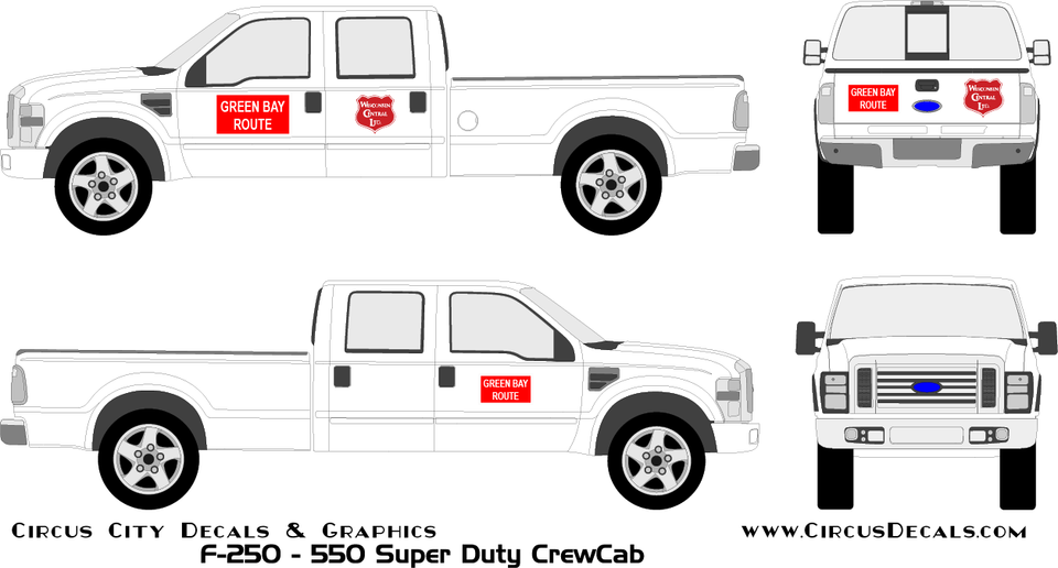 Green Bay & Western Wisconsin Central GBW WC Vehicle Decals S Scale | eBay