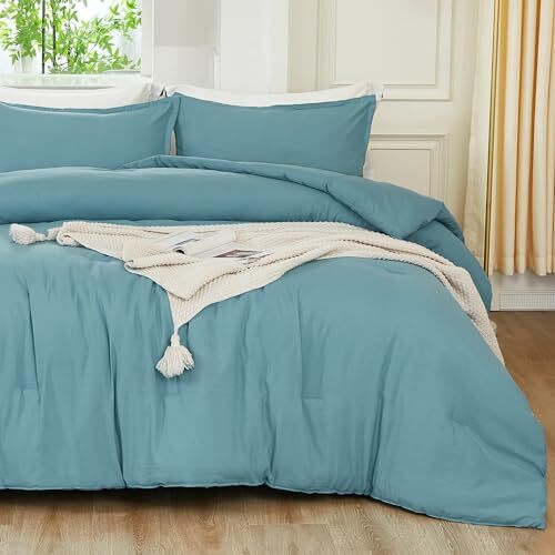 Grayish Teal Comforter Set Size, 2 Pieces Twin/Twin XL 16 - Grayish ...