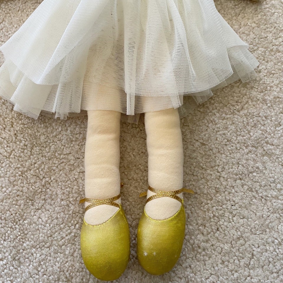 Alimrose Baby Ballerina Gold Spot Doll Soft Rag Tutu Ballet Gift Polka ...