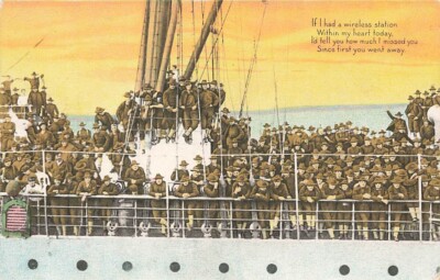 Postcard Soldier on a Ship Poem NH1 | eBay
