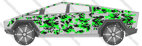 Digital Camo-Cyber Truck- Decal Set for Jeep Wrangler, Vehicles, Custom ...