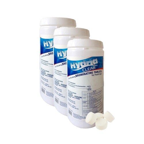 Hydria Clear 1" Swimming Pool & Spa Bromine Sanitizer Tablets - (Choose ...