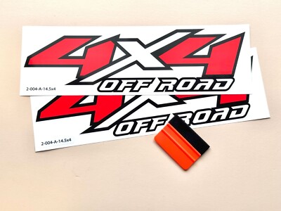 4x4 Off-Road Four Wheel Drive Decal Stickers Size 14.5 x 4 inch (Set of ...