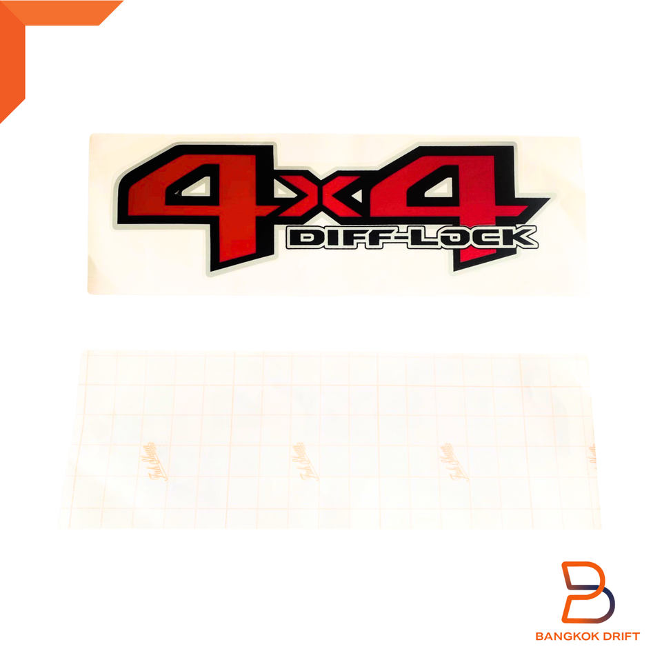 4X4 DIFF LOCK SIDE CABIN REAR BED STICKER DECAL FOR MITSUBISHI TRITON ...