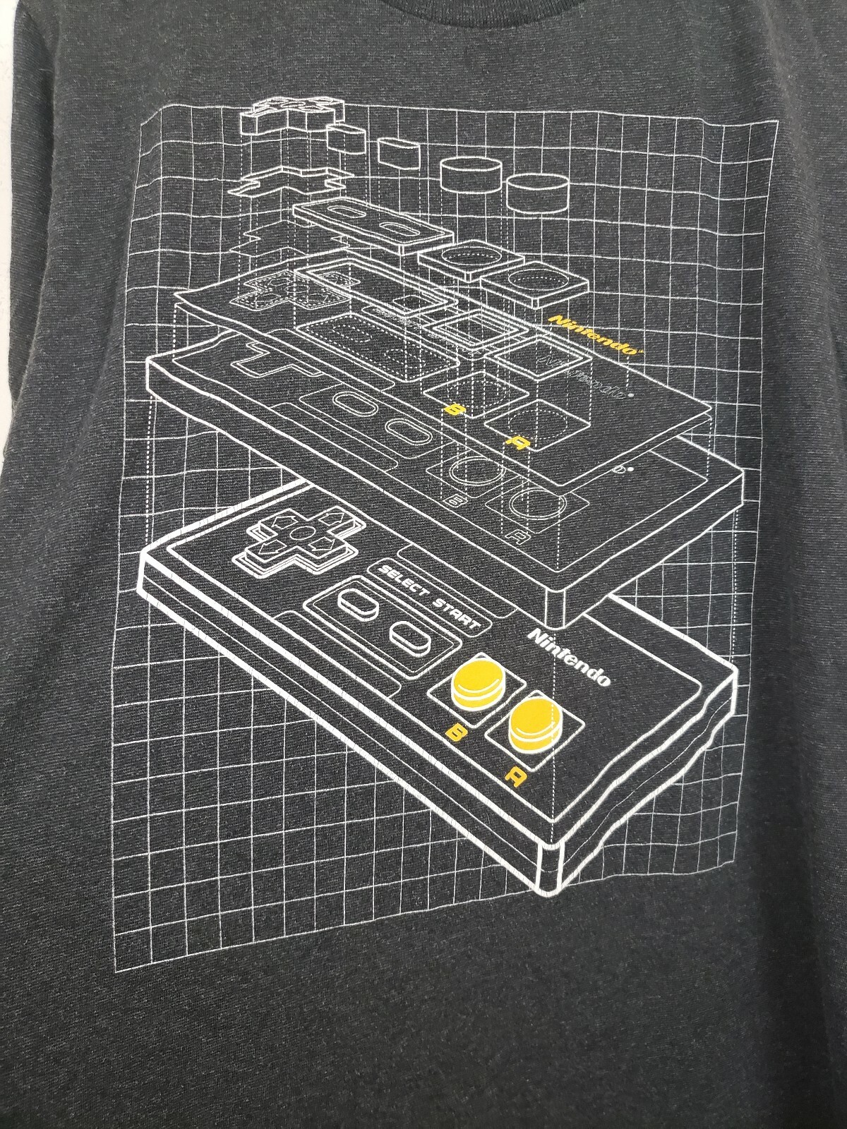 Nintendo Mens M SNES Controller Schematic Graphic Gra… - Gem