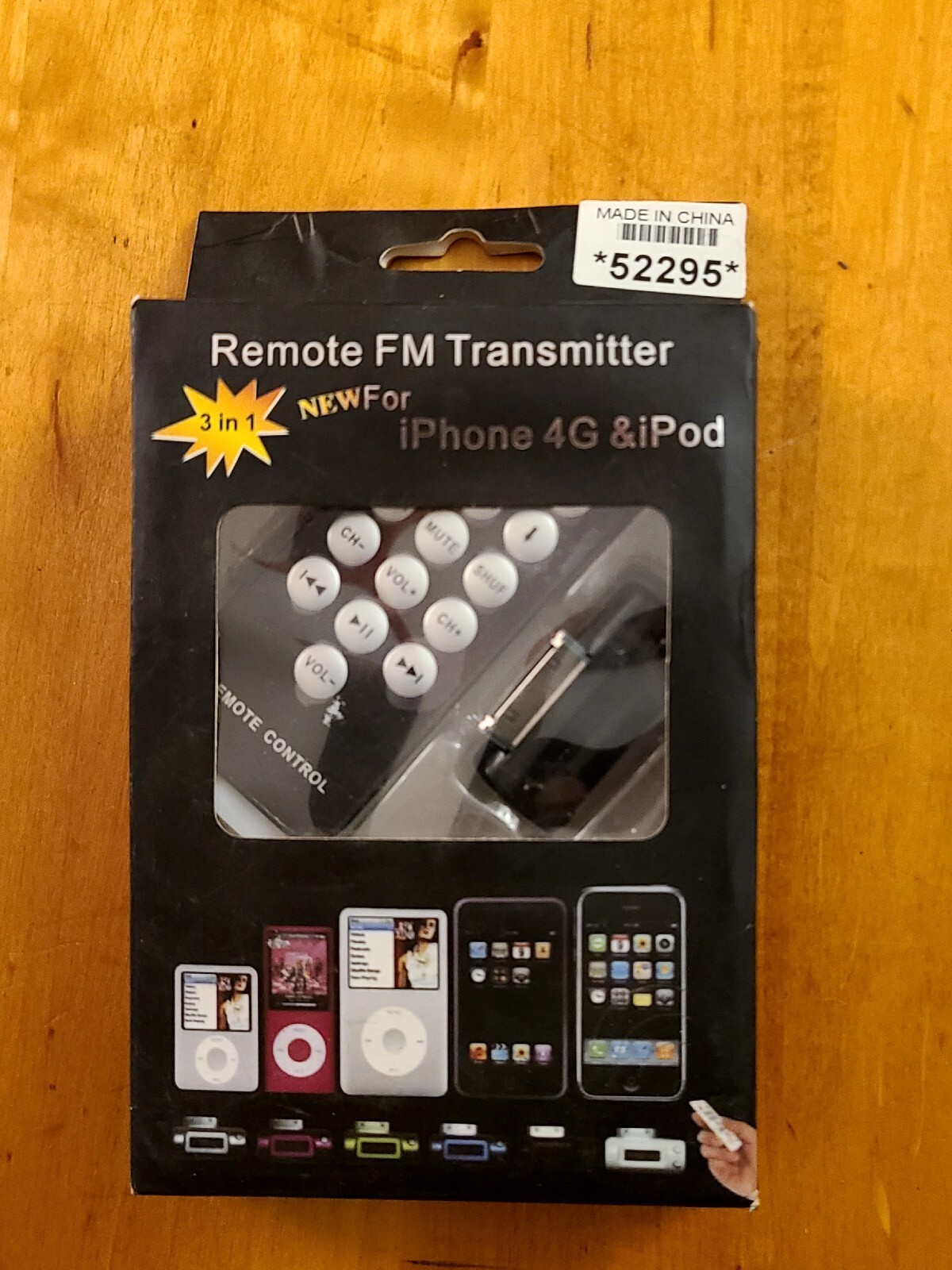 FM Transmitter And Remote Control For iPhone 3GS/4G And iPod -New Open ...