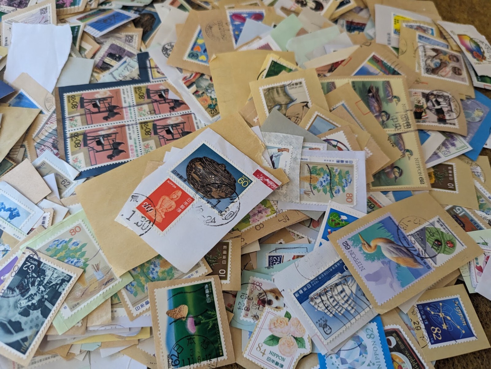 STAMP Used Stamps JAPAN 1000g ON paper lot philatelic collection ...