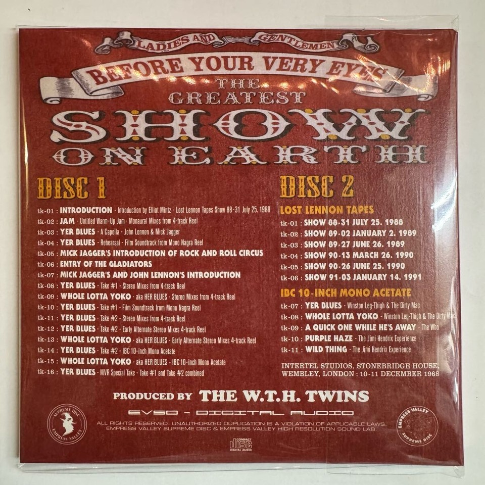 The Dirty Mac / Rock And Roll Circus Session Kurogumo To Aoi Miri 2Cd ...