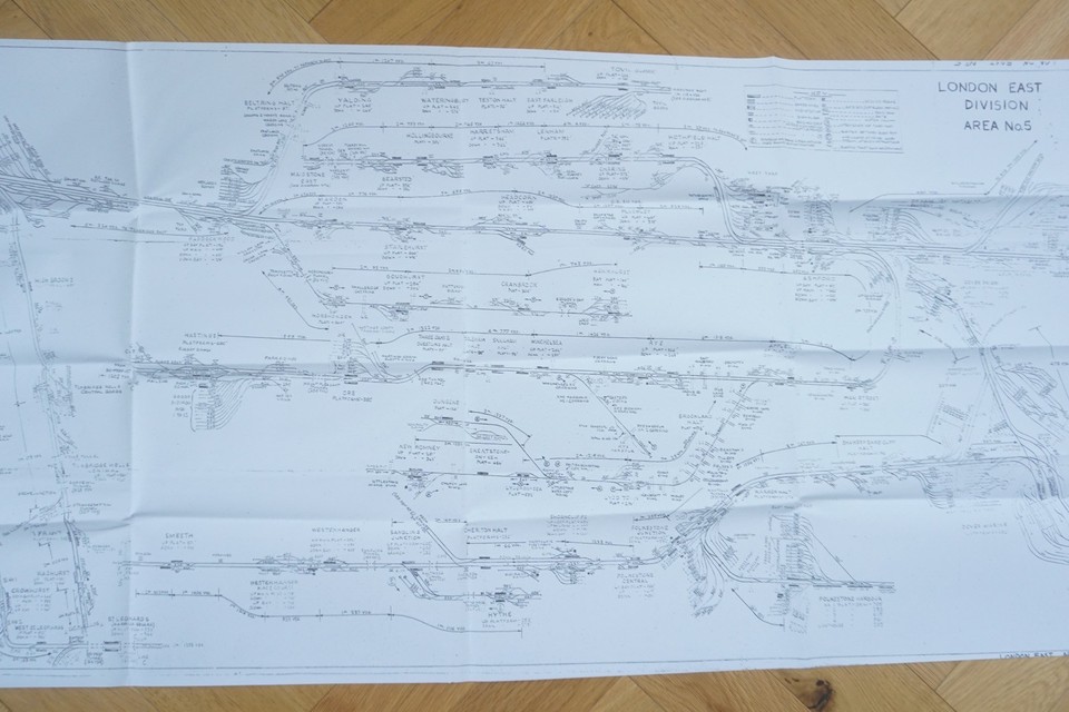London East No.5 Railway Control Signal Diagram Southern Region Reprint ...