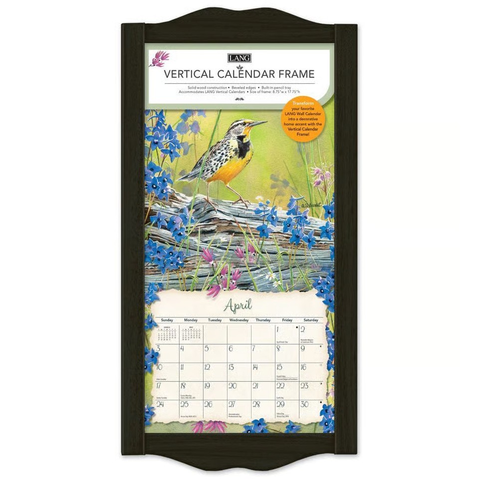 Lang Brands, LLC, Slim Vertical Wall Calendar Frame - Black Diamond ...