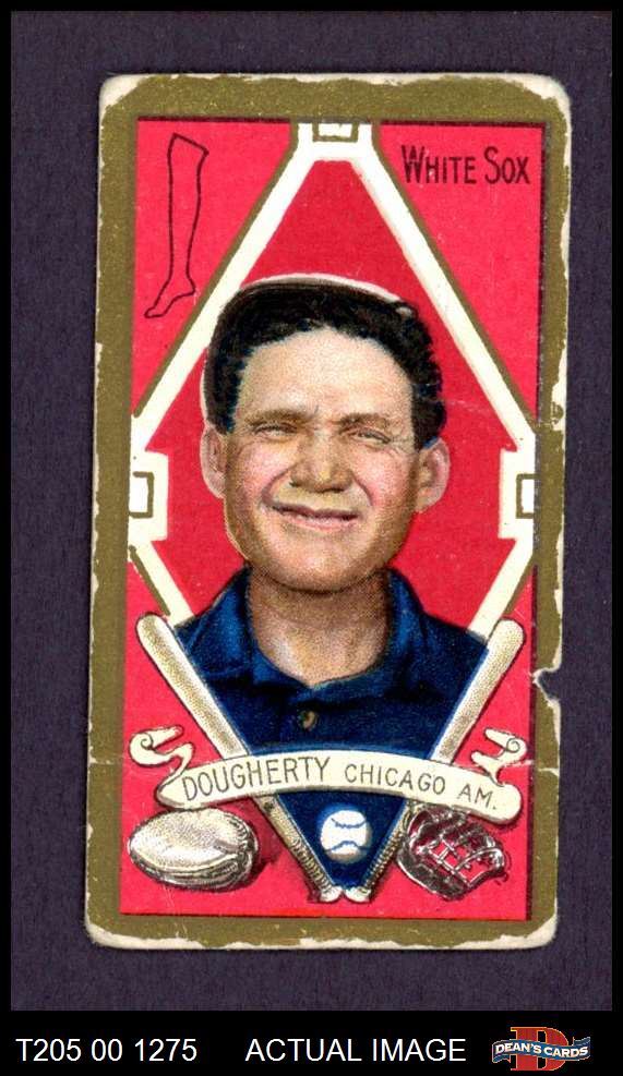 1911 T205 Patsy Dougherty Red Sock Logo White Sox COMMON VARIATION 1.5 ...