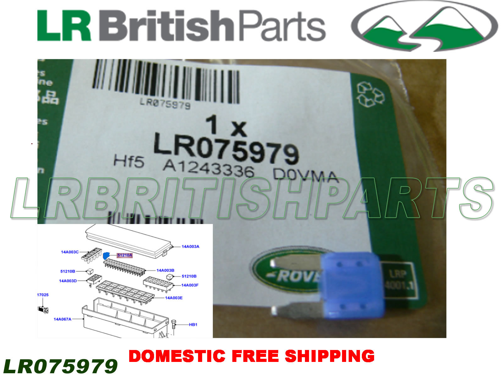 GENUINE LAND ROVER 15 AMP BLUE MINI FUSE DISCOVERY SPORT 2015 ON NEW ...