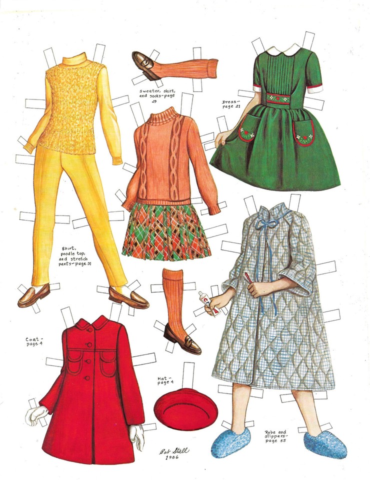 Vintage Pat Stall Paper Doll Kathy & her Outfits from 1966 Sears Cat ...
