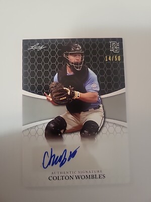 COLTON WOMBLES 2022 Leaf Perfect Game Showcase BLACK AUTO #14/50 | eBay