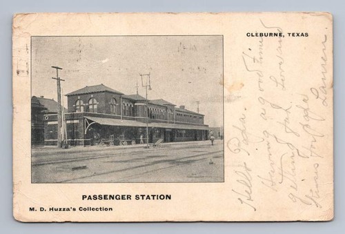 Passenger Railroad Station CLEBURNE Texas UDB Antique Train Depot ...