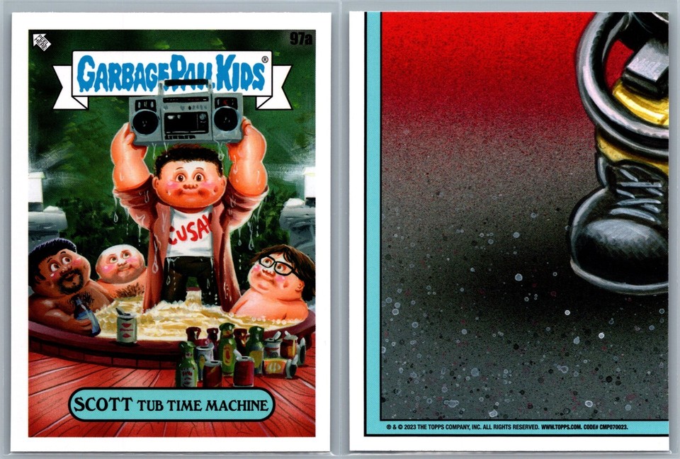 Hot Tub Time Machine Cusack Chase Garbage Pail Kids Spoof 2-Card Set | eBay