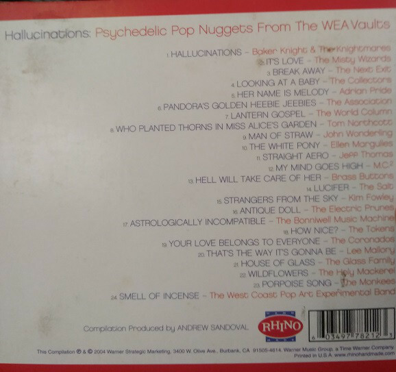 Hallucinations: Psychedelic Pop Nuggets From The WEA Vaults (2004) Ltd ...