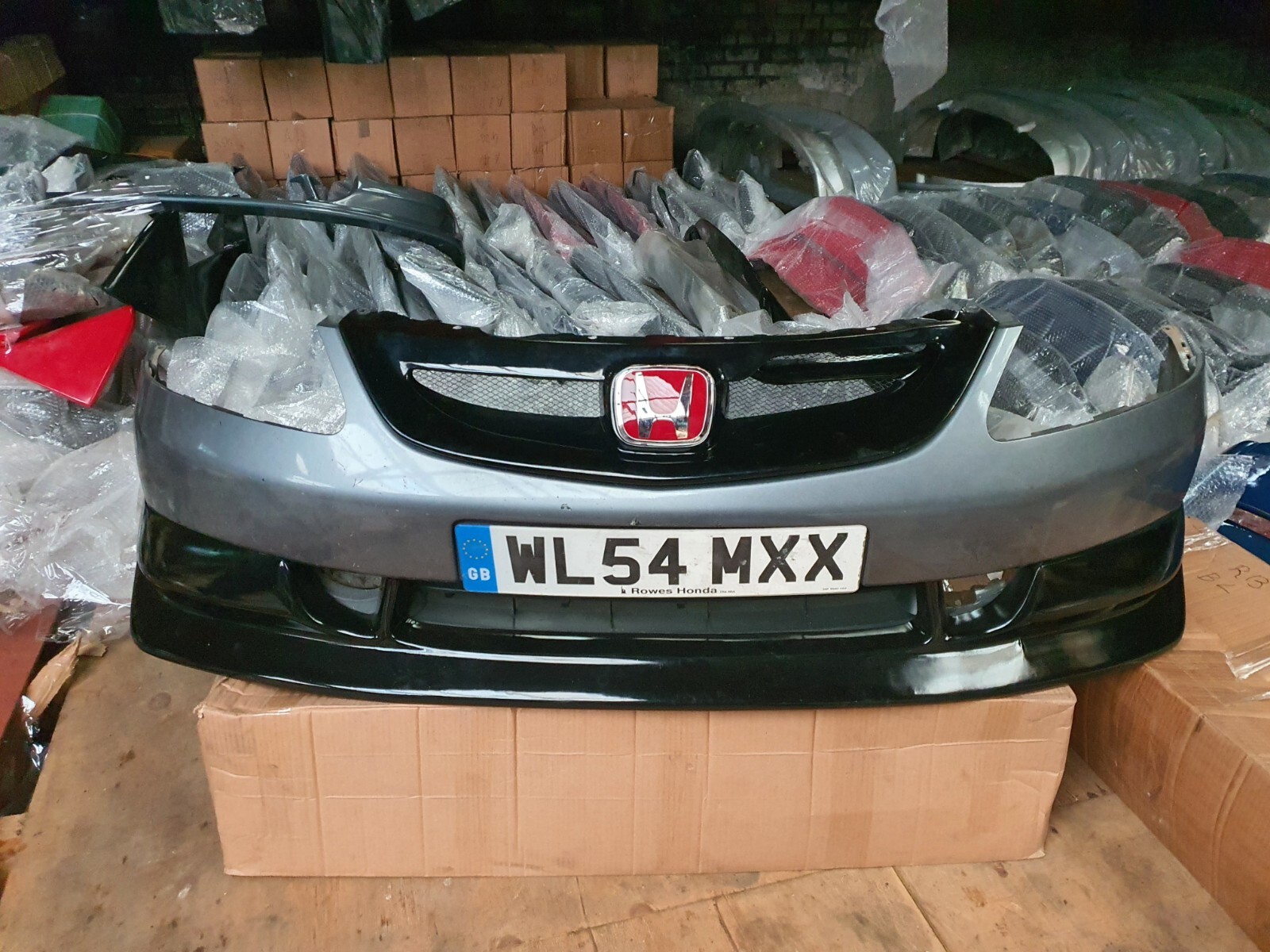 Air Walker Style Front Lip For Honda Civic EP3 Type R 04-05 FACE-LIFT ...