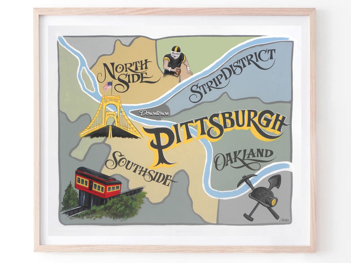 Map Of Oakland Pittsburgh Pennsylvania