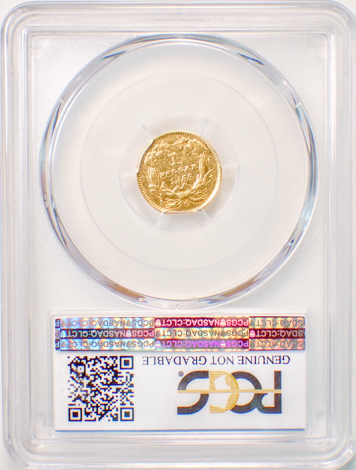 1855-C Indian Gold Dollar G$1 - Certified PCGS Fine Detail - Rare ...