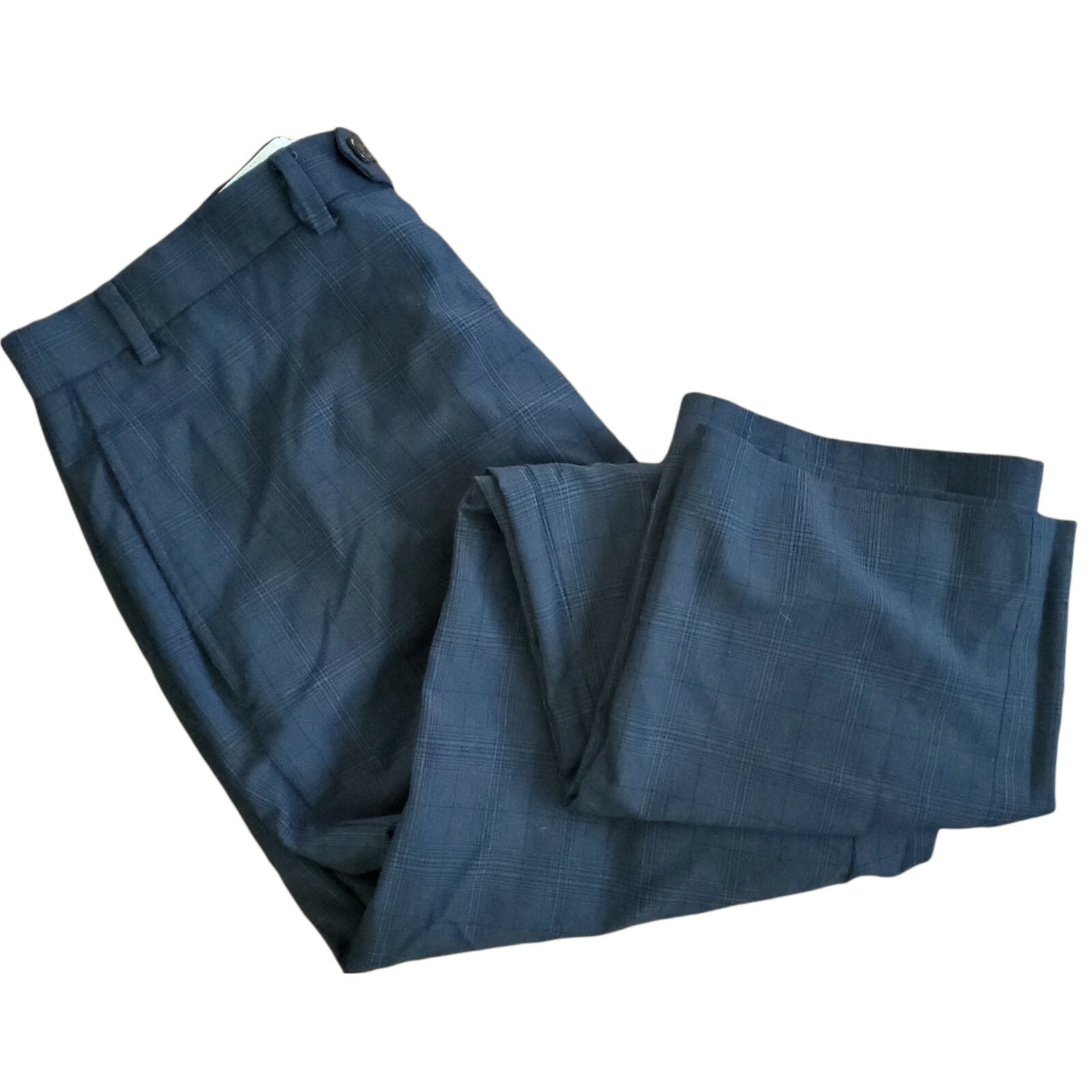 Ralph Lauren Windowpane Blue Dress Pants Trousers Slacks Mens Size 36 ...