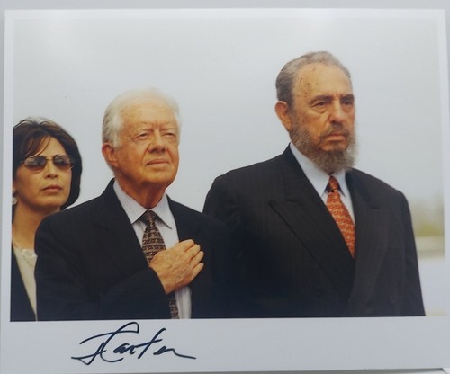 Jimmy Carter Signed 8x10 Photo Autographed w/ Fidel Castro | eBay