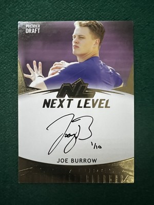 2020 Sage Hit Joe Burrow Rookie Next Level Signatures GOLD Auto 1/10 RC ...