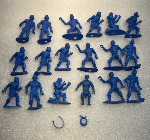 Vintage MPC Ring Hand Blue Army Men Toy Soldiers Plastic Figure Marx ...
