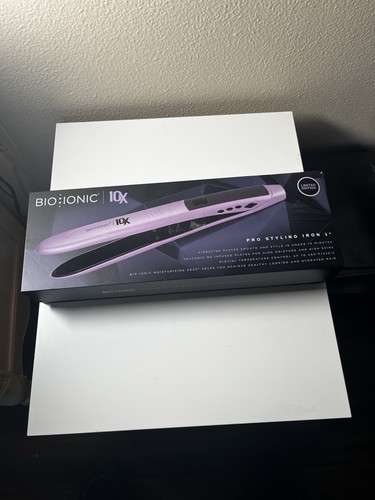 Bio Ionic 10X Styling Iron Hair Straightener with 1" Sonic Vibrating ...