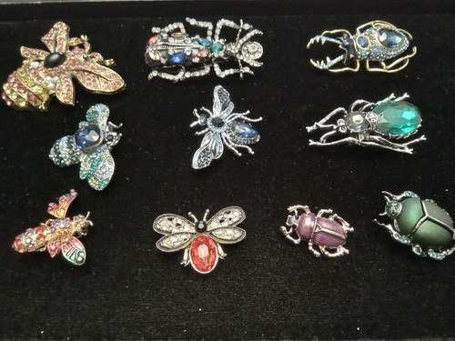 10 Pieces Adorable New Bugs Fashion Costume Jewelry Brooches Pin ...