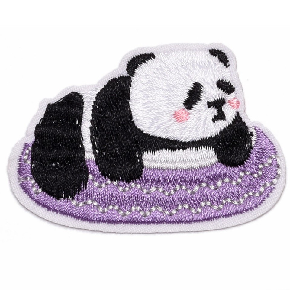 14 Pcs Embroidery Patch Cartoon Panda Cloth Applique Iron On For Bags ...