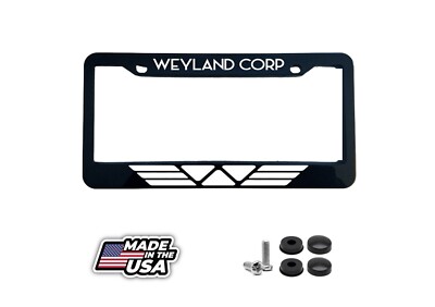 Weyland Corporation Alien Black License Plate Frame Alien Fans | eBay